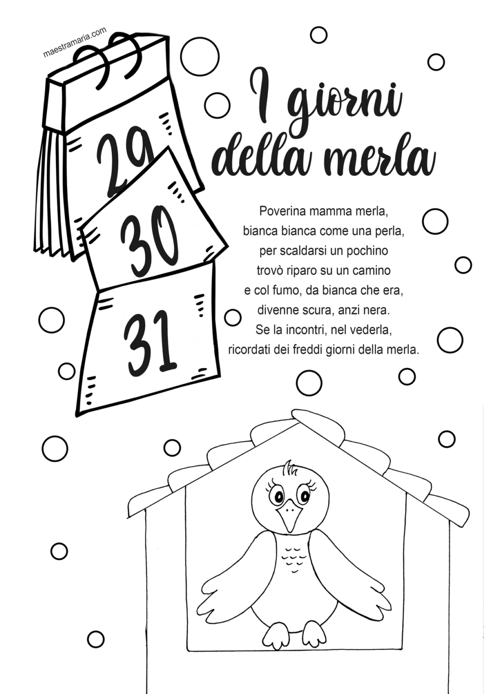 I Giorni della merla - Maestra Maria